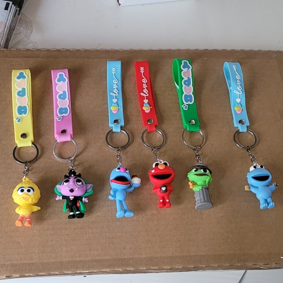 Storage & Organization | 6 Sesame Street 3d Keychains | Poshmark